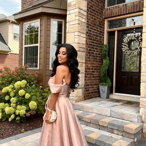 Teuta Matoshi | Dresses | Teuta Matoshi Rose Gold Gown | Poshmark